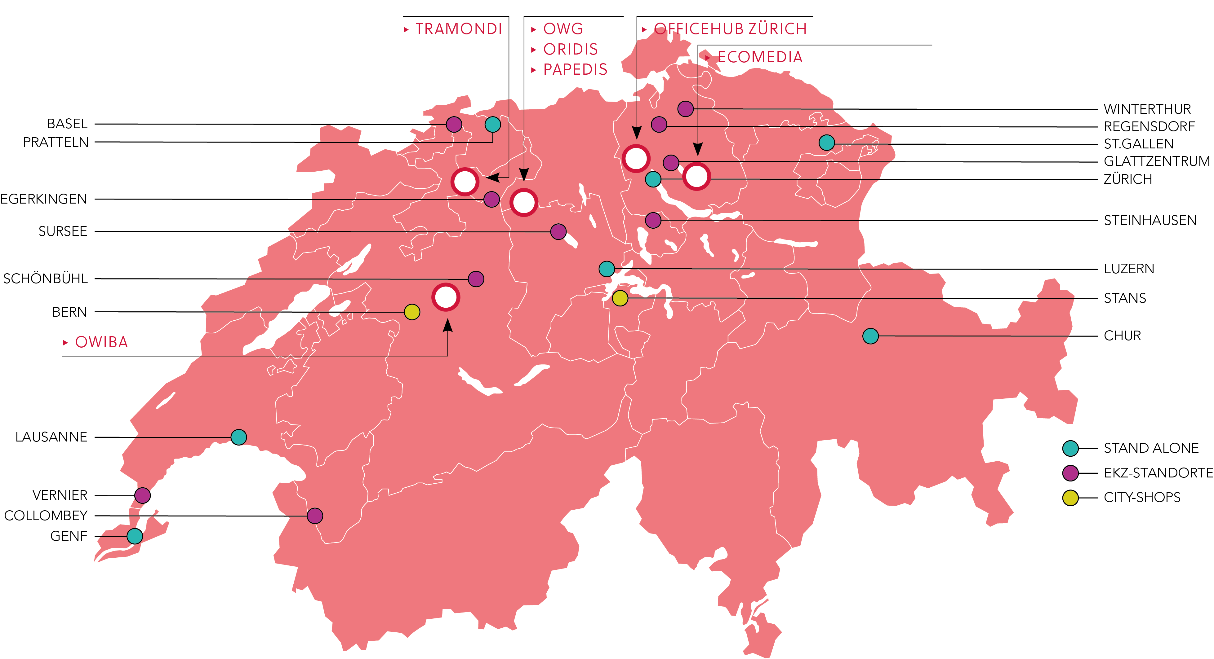 Kontakt - unsere Standorte & Onlineshops auf einen Blick